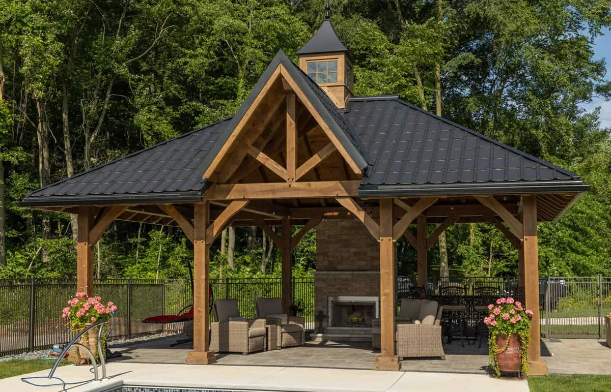 Timber Frame Pavilion Project - Bristol, IN - Raber Patio Enclosures ...